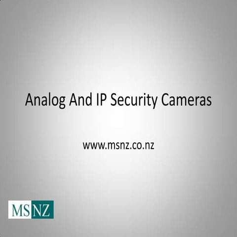 Analog and ip security cameras | PPT