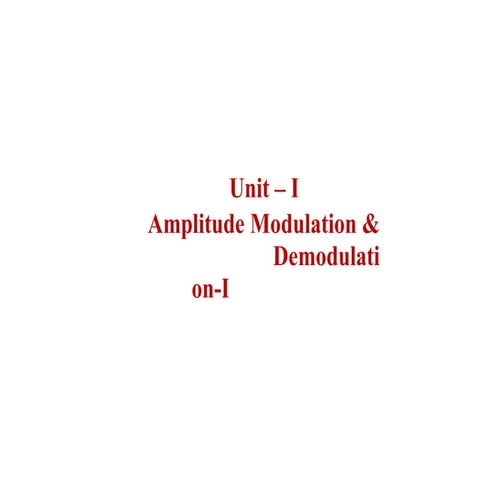 Analog Communications Including Am Fm Modulation Pptx