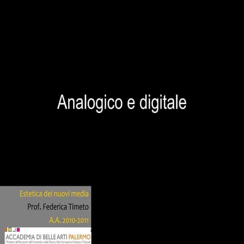 Analogico e digitale | PPT