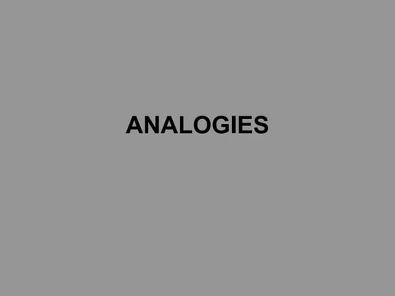 Analogies notes | PPT