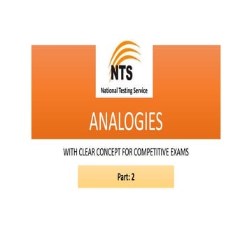 ANALOGIES part 2, test your thinking ability , | PPTX