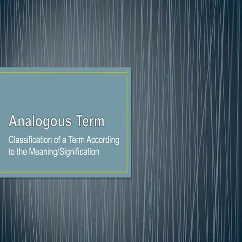 Analogous term | PPTX