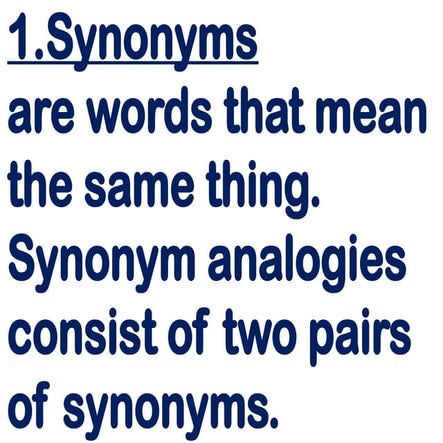 English VII- Analogy Examples PowerPoint | PPTX