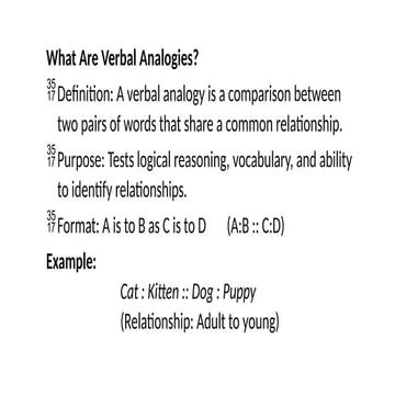 Verbal Aptitude for Placement - Verbal Analogy | PPTX