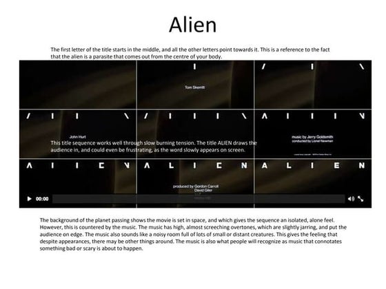 Title sequence analysis of | PPTX