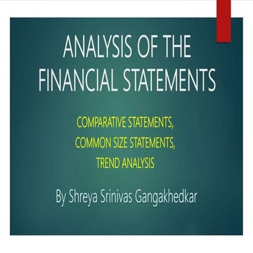 Analysis of Financial Statements- Basics of Financial Statements | PPT