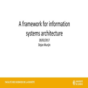 Article Summary A Framework For Information Systems Architecture Pptx Business Business