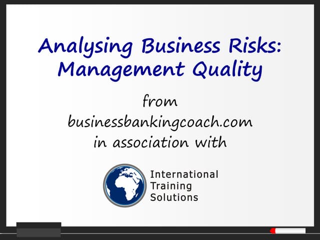 Business risk assessment | PPTX
