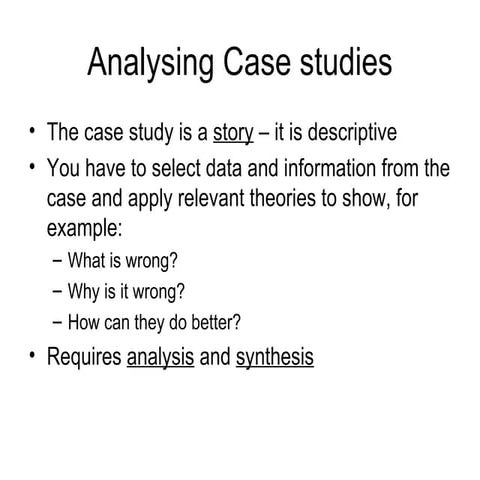 Analysing case studies perspective 3 | PPT