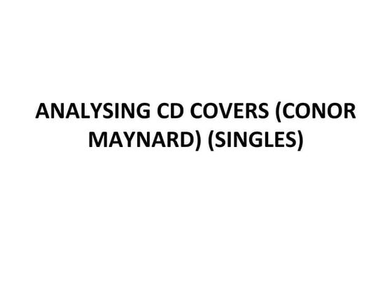 Analysing a cd cover (conor maynard) (album) | PPT