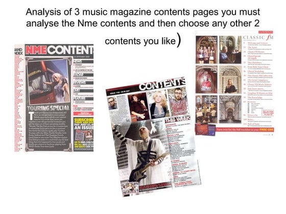 Music magazine contents page | DOCX