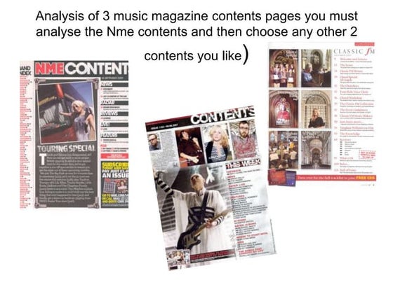 Music magazine contents page | DOCX
