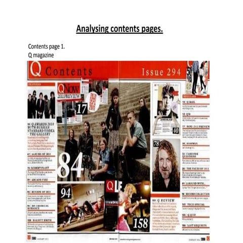 Analysing contents pages | PPTX