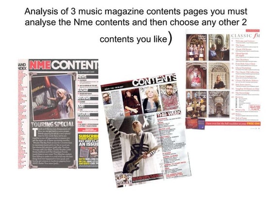 Music magazine contents page | DOCX