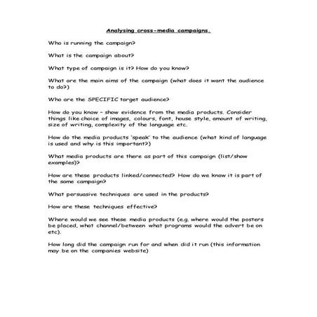 Analysing cross media campaigns | DOCX