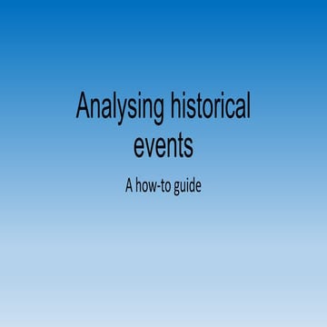 Analysing historical events | PPT