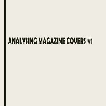 Analyzing A Magazine Cover | PPTX