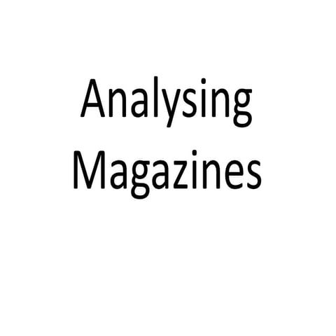 Analysing magazines | PPTX