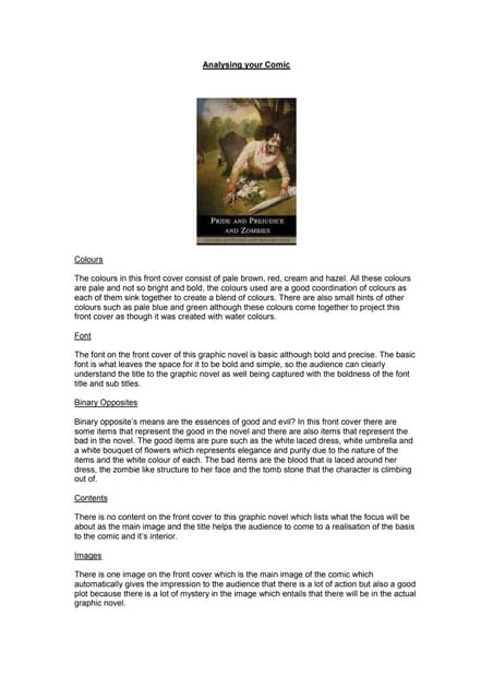 Rubric for comic_strip | DOC | Comics and Graphic Novels | Books and Literature