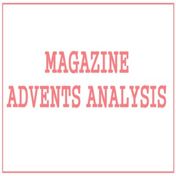 Analysis of magazine adverts | PPT