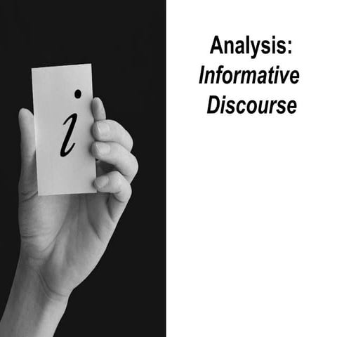 Analysis : Informative Discourse | PPT
