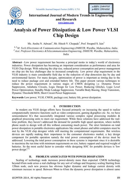 Low Power Vlsi Design Ppt