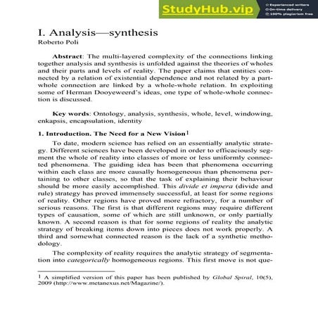 Analysis Synthesis Pdf