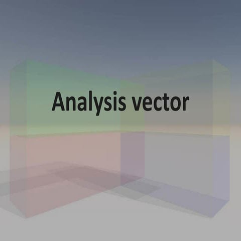 Vector analysis | PPT