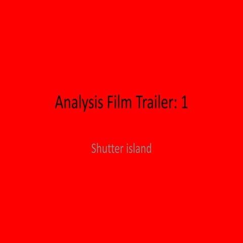 Shutter Island | PPTX | Movies | Entertainment