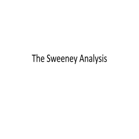 Analysis 3 of The Sweeney | PPTX