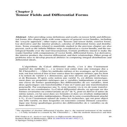 Analysis and algebra on differentiable manifolds | PDF