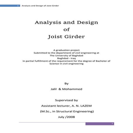 Analysis and Design of Open Web Steel Joist-Girders.docx