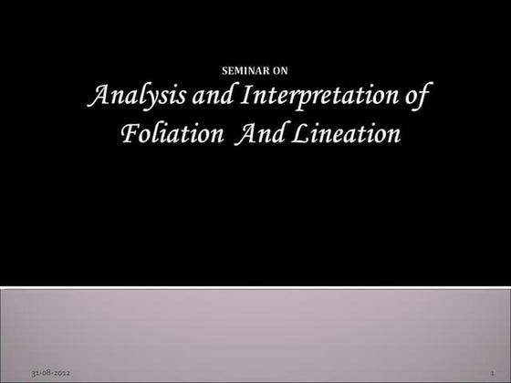 Lineation | PPTX | Geology | Science