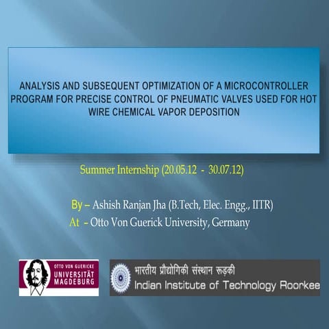 Analysis and subsequent optimization of a microcontroller program ...