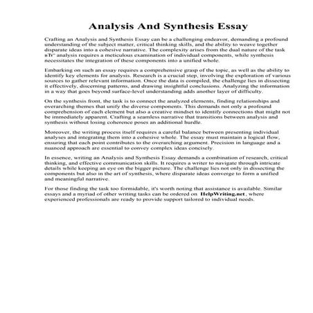 Analysis And Synthesis Essay.pdf