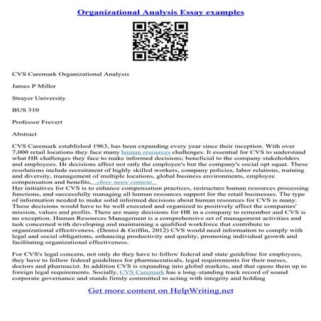 Analysis Essay Structure | PDF | Human Resources | Business