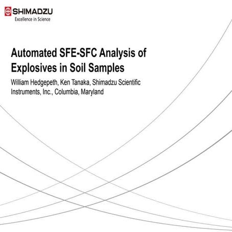 Automated Analysis of Explosives in Soil Samples | PPTX