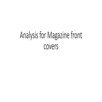 Uncut Magazine Front Page Analysis | DOCX