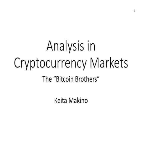 Time Series Analysis in Cryptocurrency Markets | PPTX | Stocks and ...