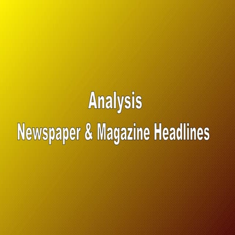Newspaper textual analysis | PPTX