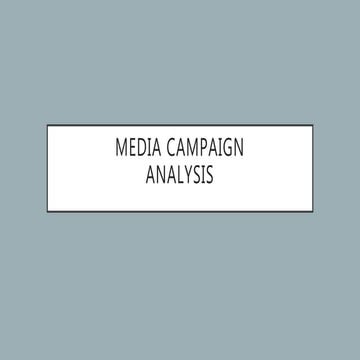 Analysis media campaign (1) | PPT