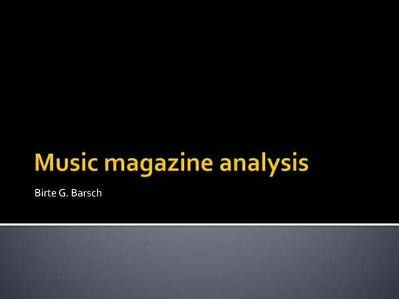 Double page spread analysis | PPTX | Adult Contemporary Music | Music