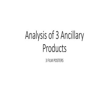 Analysis Of 3 Ancillary Products | PPT