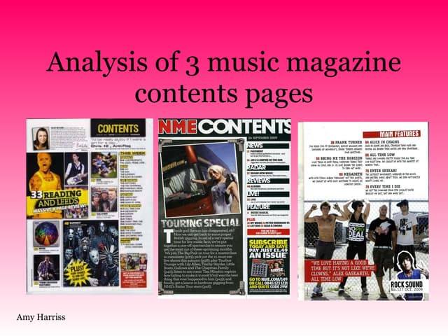 Kerrang contents page analysis. | PPTX