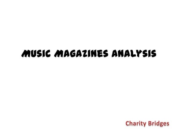 Magazine Cover Analysis | PPT
