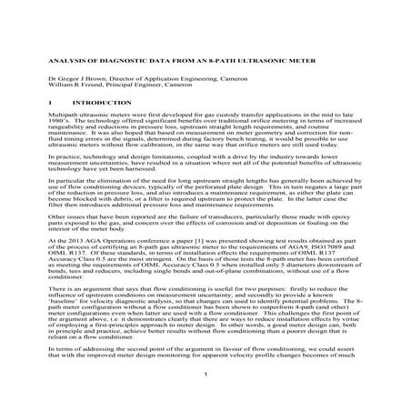 Analysis of 8 path meter diagnostics | PDF