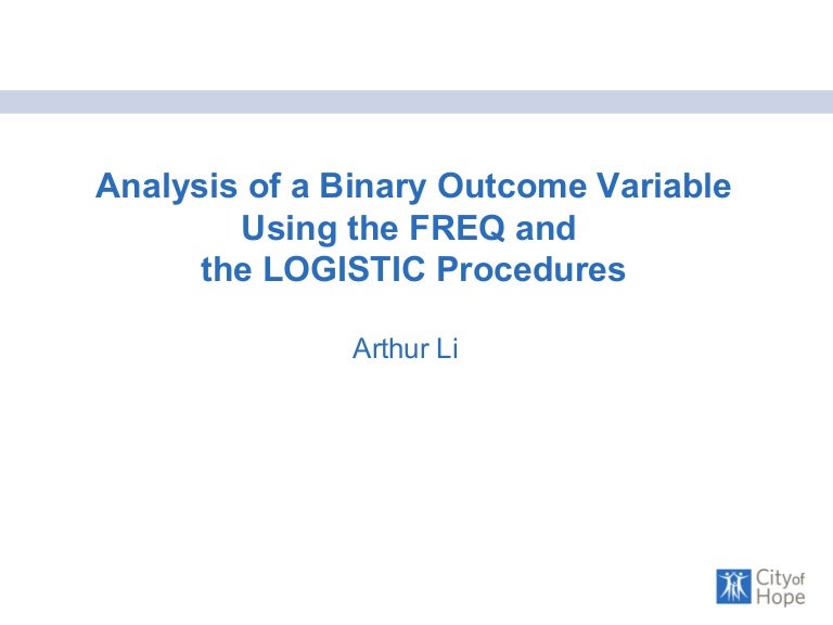 Analysis Of A Binary Outcome Variable
