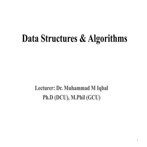 Data Structures And Algorithms Overview Ppt