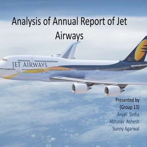 Analysis of annual report of Jet Airways | PPTX