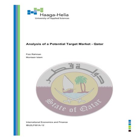 Analysis of a potential target market qatar pdf | PDF